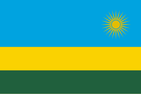 Rwandas bordflag i Polyester kan købes her hos Klauber-Flag